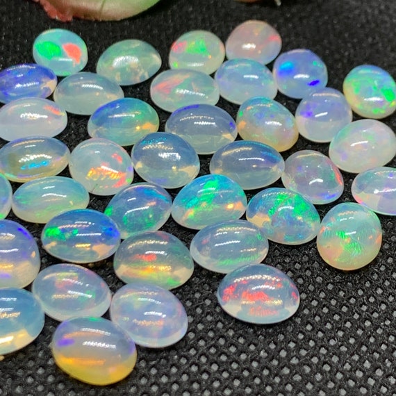 Ethiopian Opal Cabs 7X9 Mm Size Pack of 2 Pieces code e-13 | Etsy