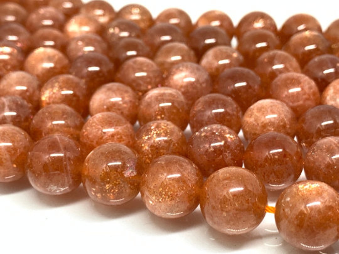 Sunstone Round Beads 12 Mm 40 Cm Strand, Top Grade Sunstone Round Shape ...