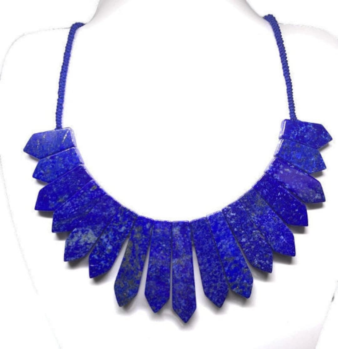Lapis Necklace -CODE #25 -lapis Square Shape Necklace- Lapis Fancy ...