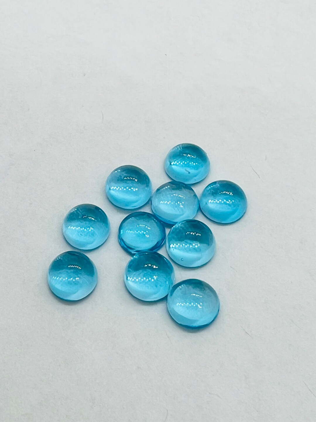 Swiss Blue Topaz 8MM Round Cabs - Pack of 1 Pcs - Swiss Blue Topaz Cabs ...