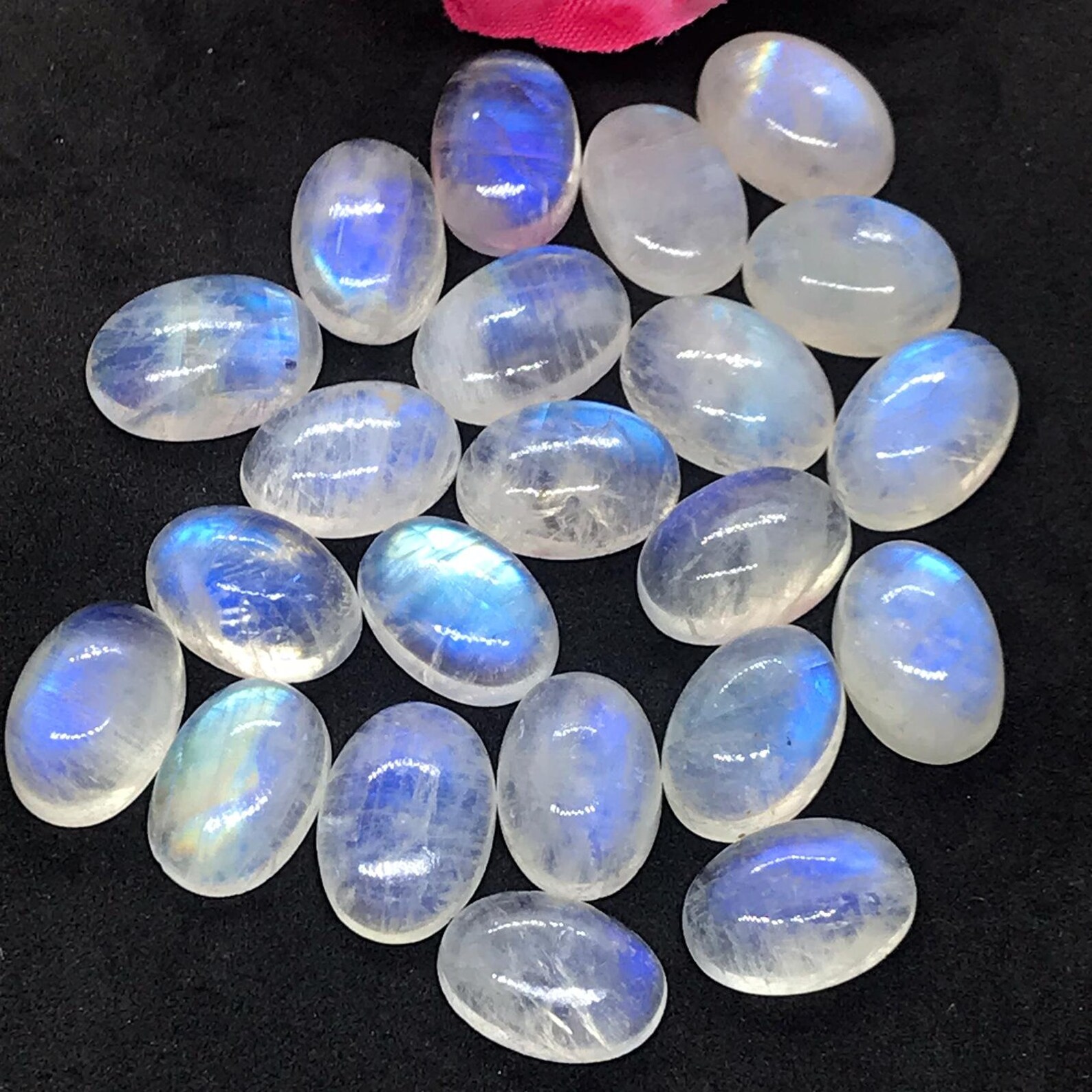Moonstone 9X11 MM Rainbow Moonstone Oval Cabs Pack of 4 Pcs. - Etsy