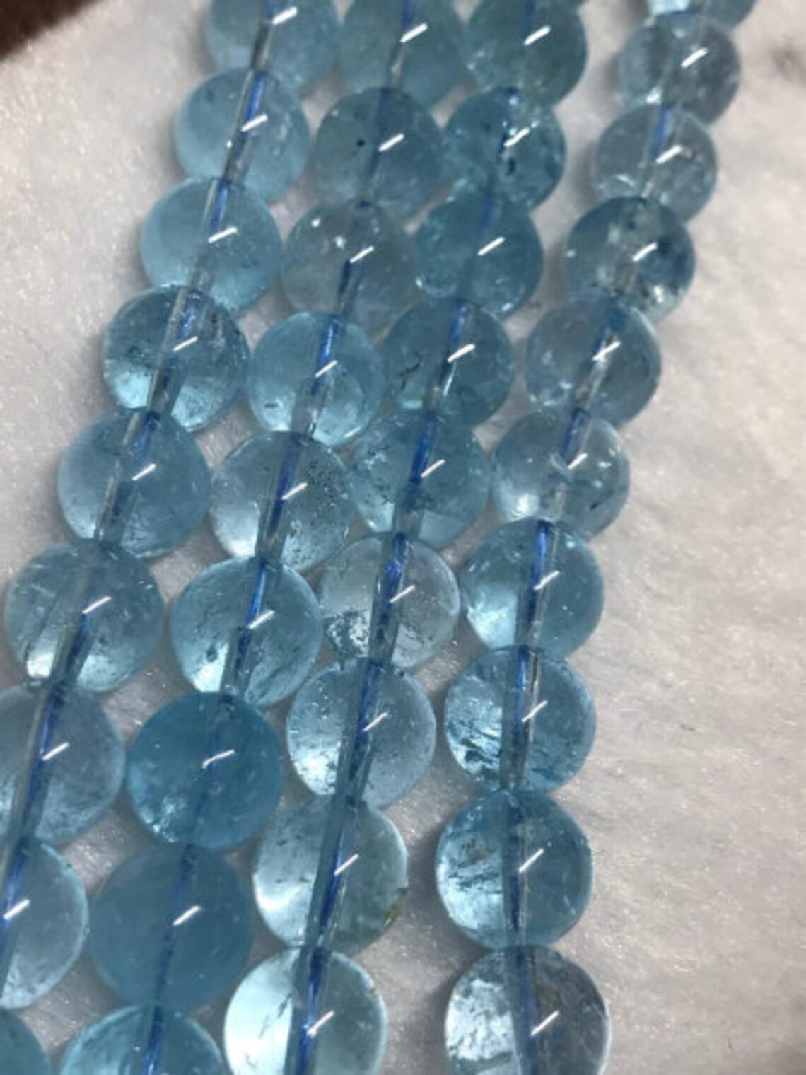 Blue Topaz 10M Round Beads Top Quality Length 40 Cm 100% - Etsy