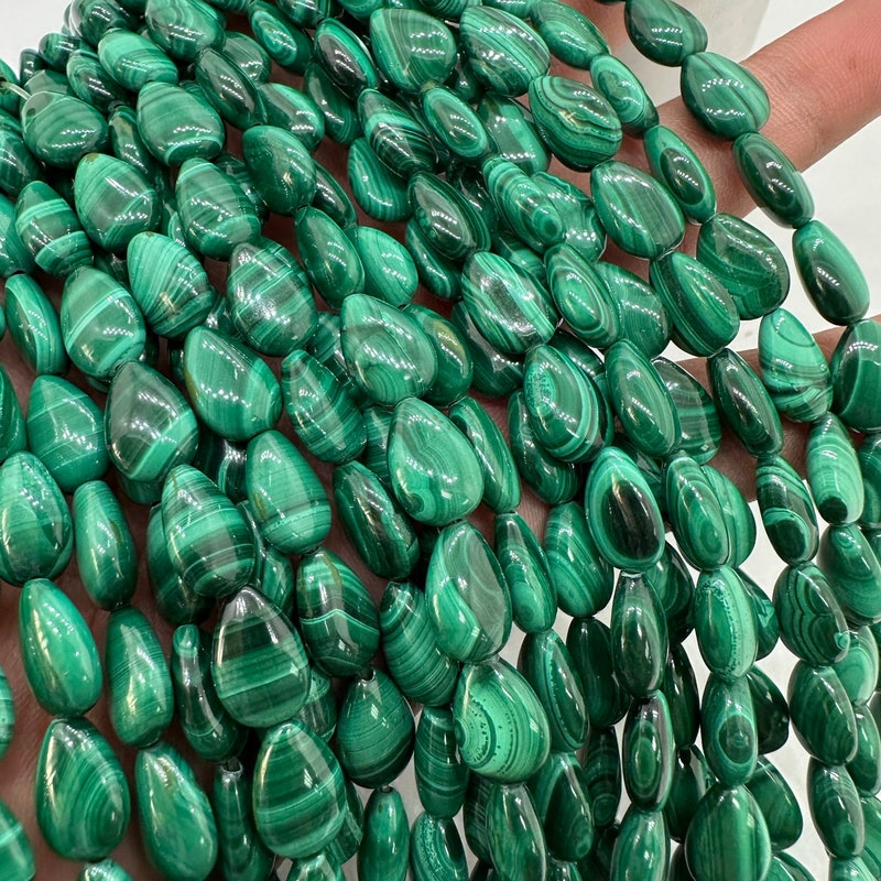 Pear Shaped Malachite - Etsy