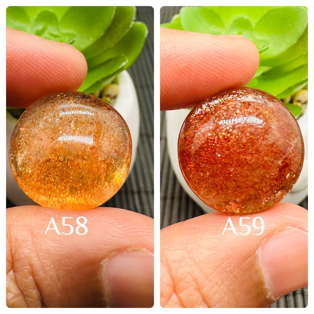 Sunstone Round Cabochon • 20 Mm Size • Code A58- A59 • AAA Quality ...