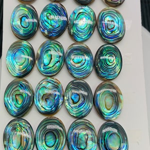 Abalone Shell Oval Cabs- 15x20 Mm Size- Pack of 2 Pcs - AAAA Quality ...