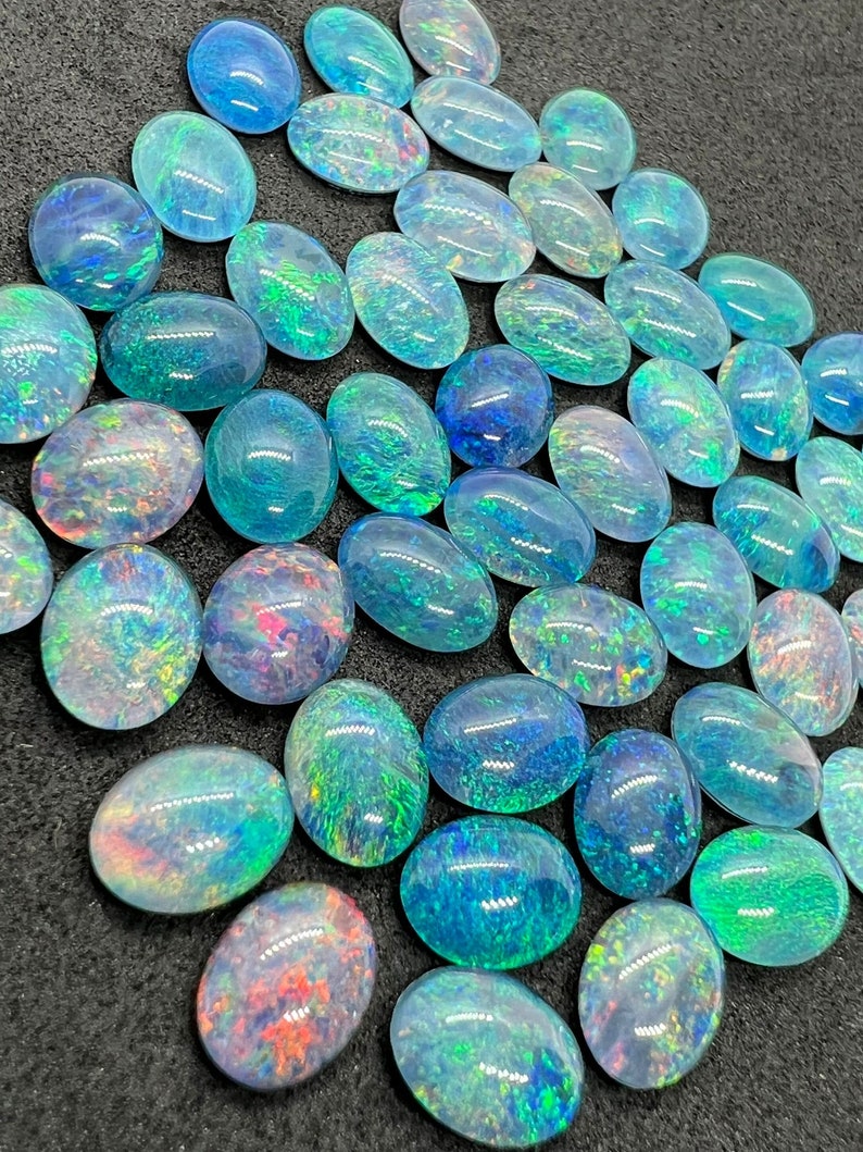 Australian Opal 8X6 Mm Cabs, Pack of 4 Pieces -AAA Quality, Opal ...