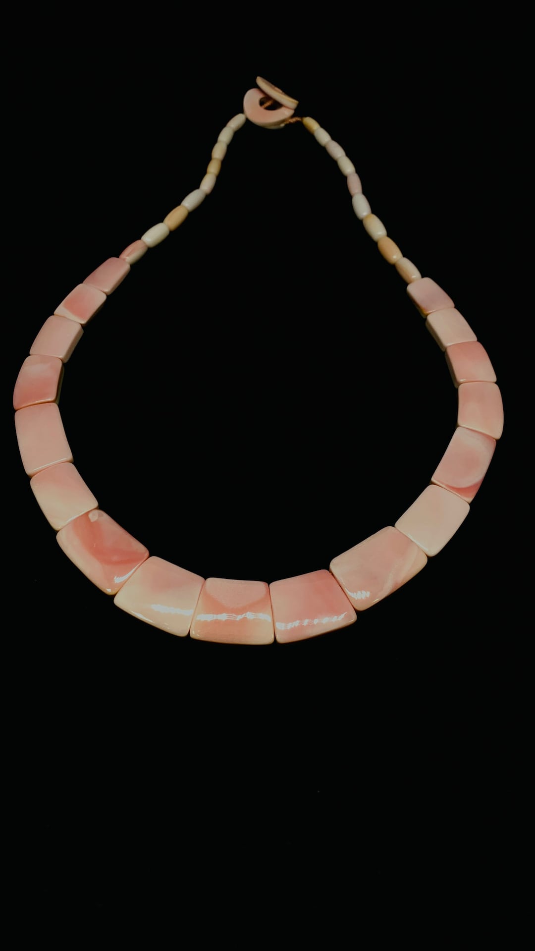 Queen Conch Shell Necklace • Hand Braided Rectangle Bead Necklace ...