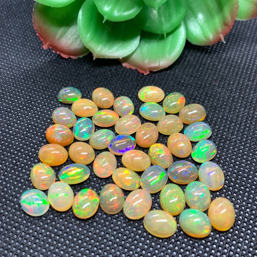 Ethiopian Opal Cabs 7X9 Mm Size Pack of 2 Pieces -code #E-18- AAA ...