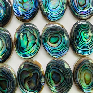 Abalone Shell Oval Cabs- 15x20 Mm Size- Pack of 2 Pcs - AAAA Quality ...