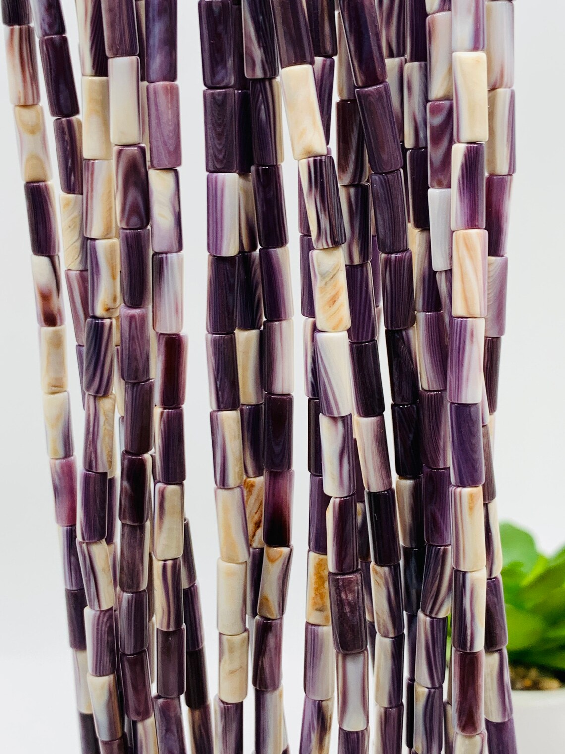 Wampum Quahog Shell Tube Beads 4x8 Mm Size 40 Cm Length - Etsy