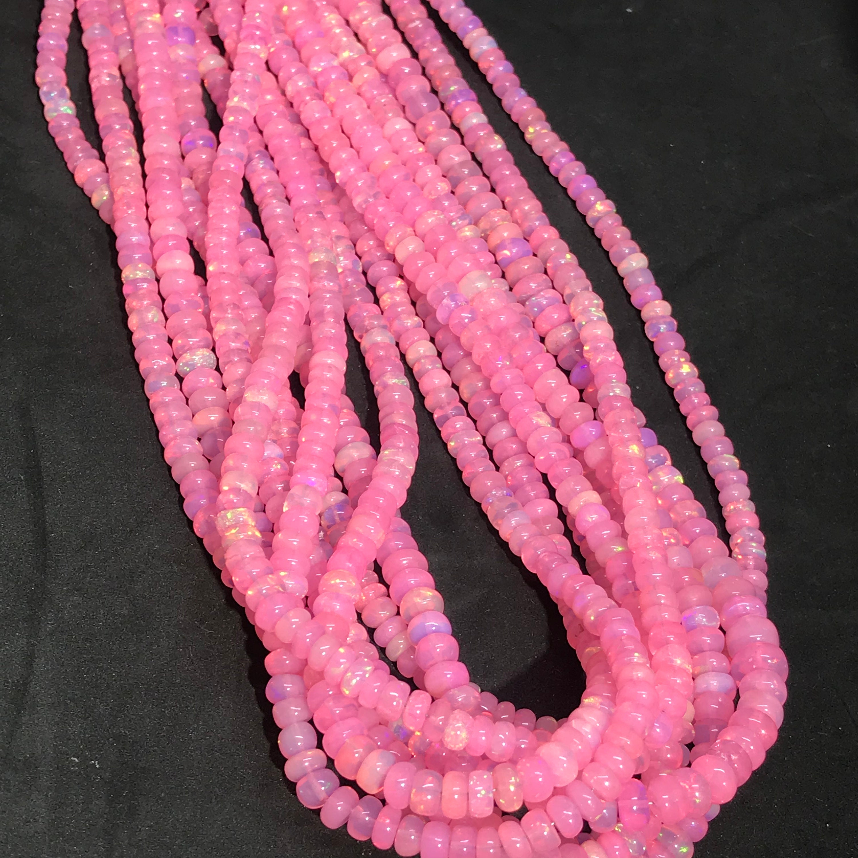 Ethiopian Opal Roundel Size 3.5MM Heated Opal Roundel Beads | Etsy