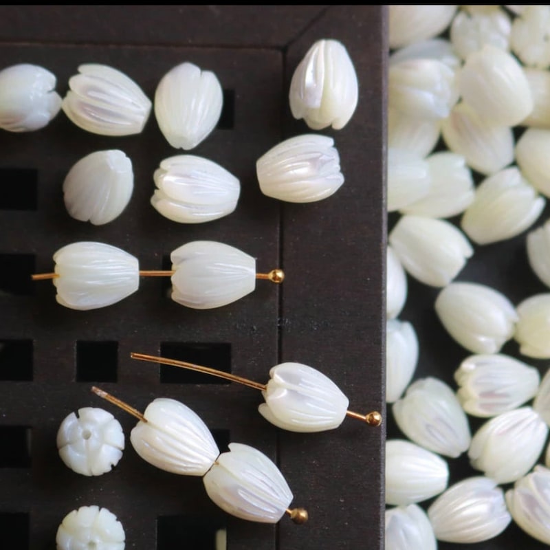Carved Pikake Beads - Etsy