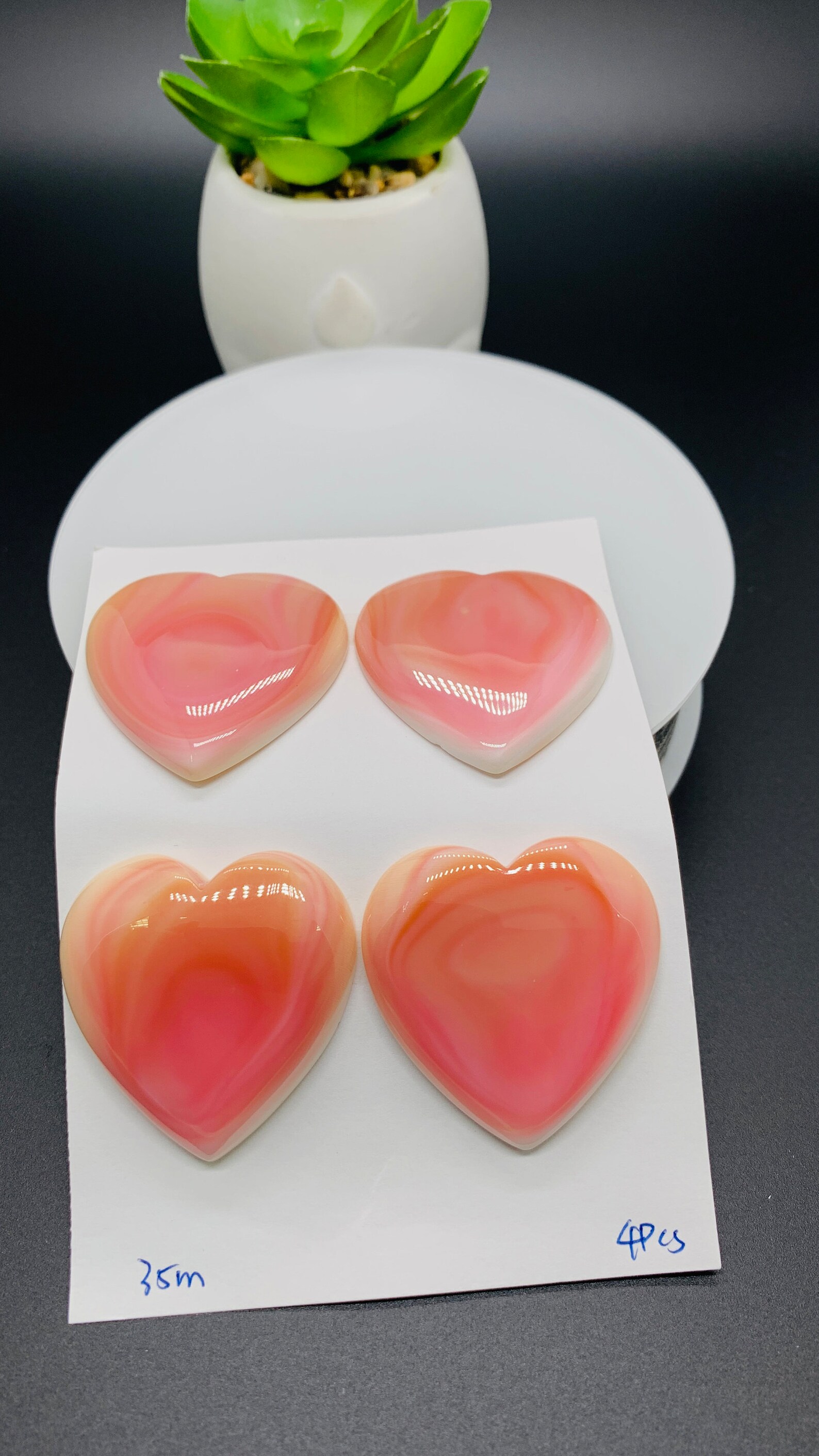 Queen Conch Shell Heart Cabs • 35 Mm Size • Pack of 1 Piece • AAA ...