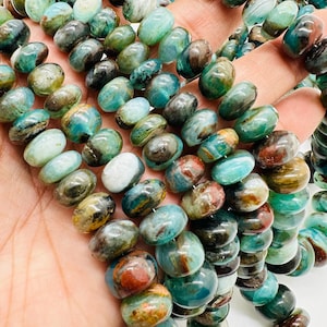 Peruvian Opal Roundel Beads • 7- 15 Mm Size • Length 16 Inch • AAA ...