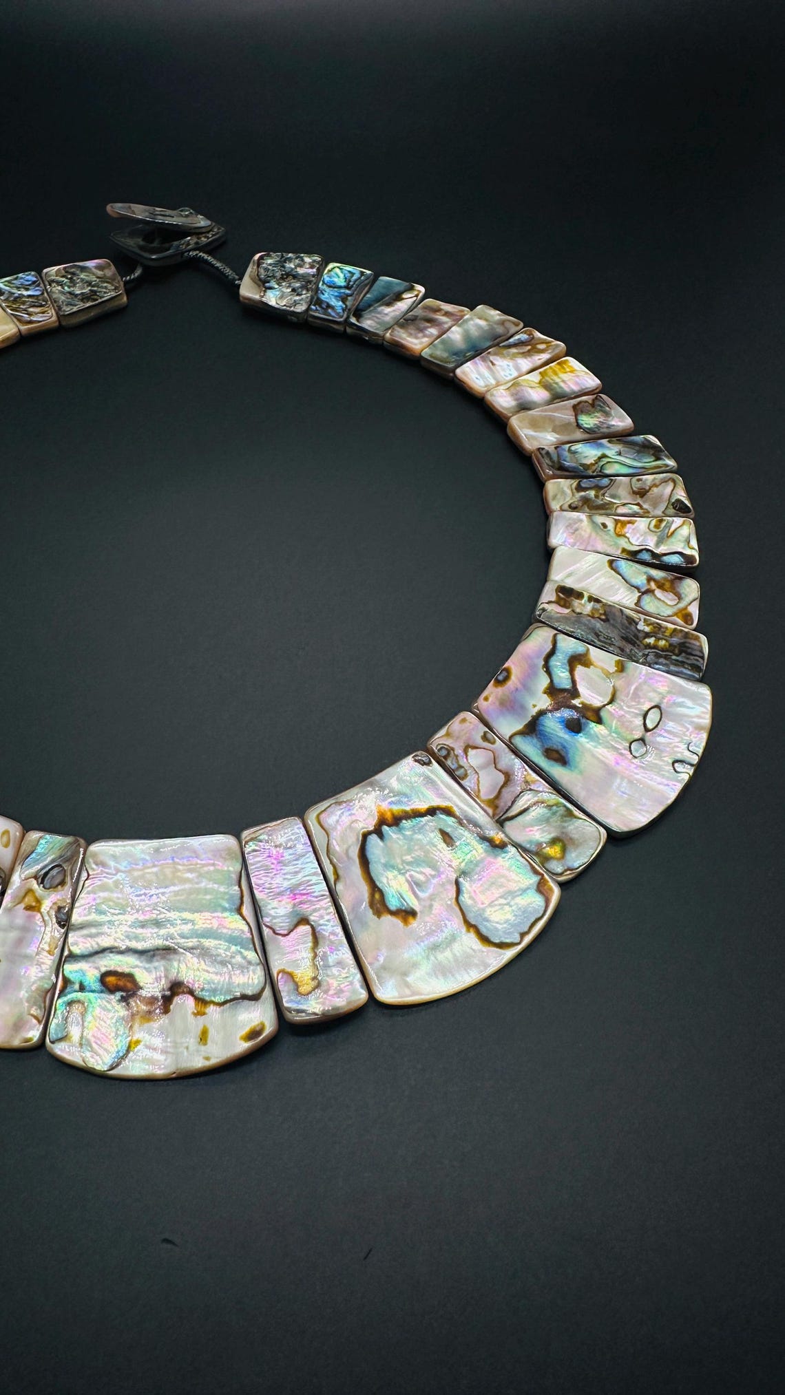 Abalone Shell Necklace -fancy Shape - AAA Quality- Length 18'' Natural ...