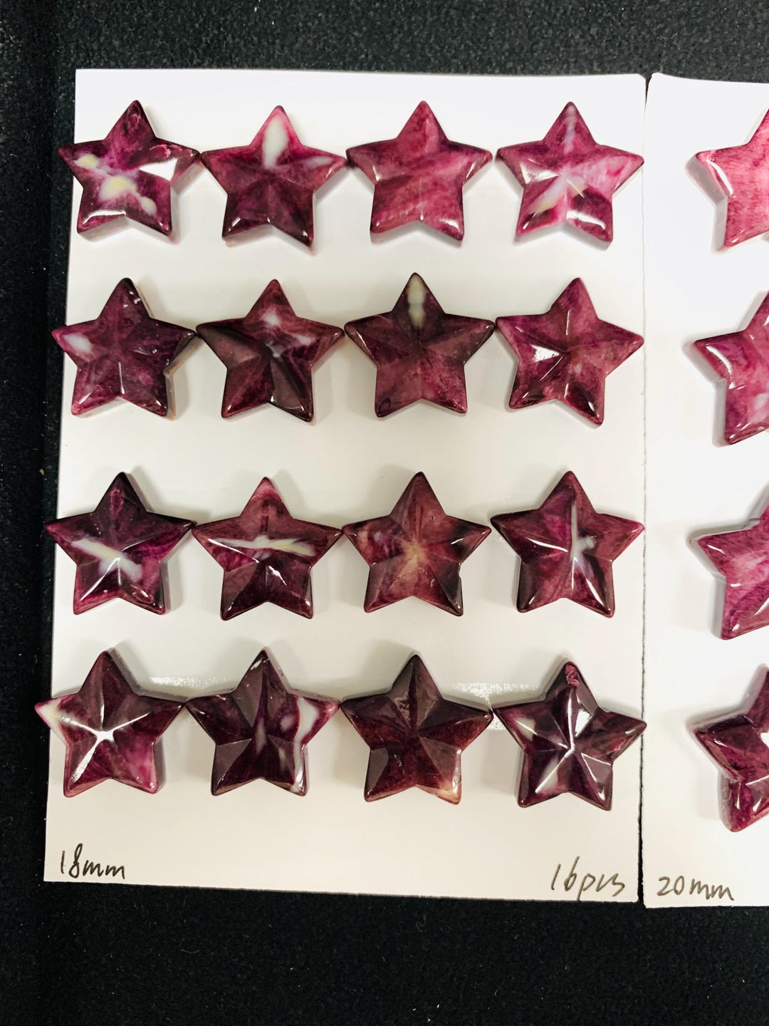 Purple Spiny Oyster Shell Star Cabs • 18/ 20/ 26 Mm Size • Pack of 1 Pc ...