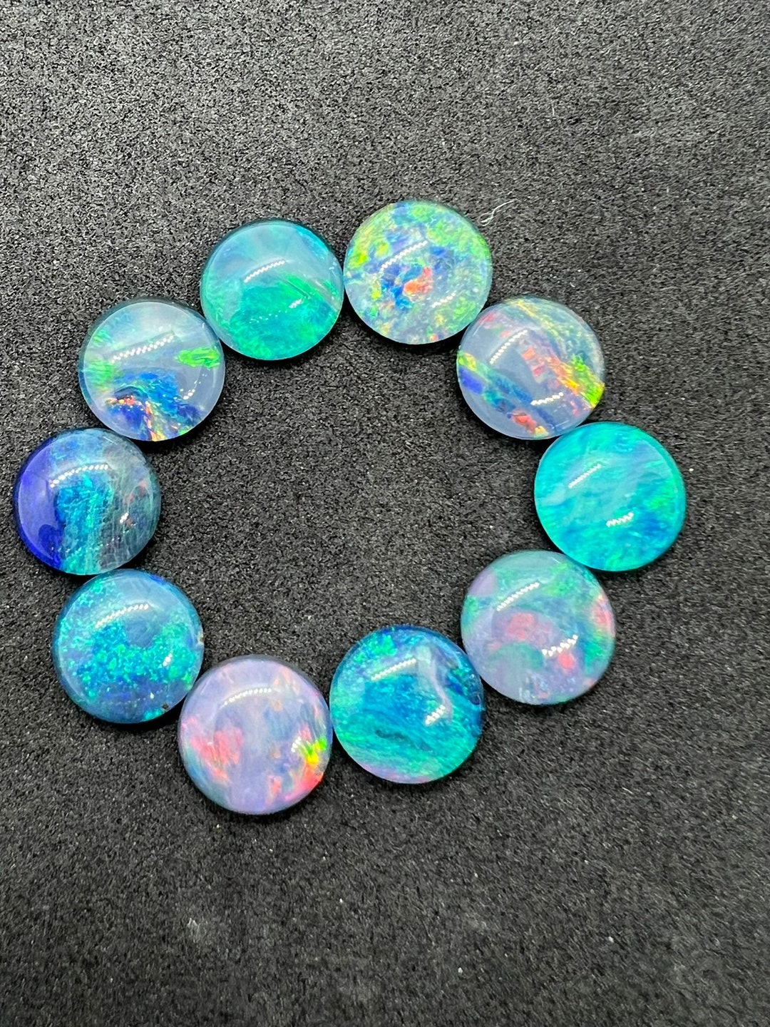 Australian Opal 10 Mm Cabs, Pack of 1 Pieces -AAA Quality, Opal Triplet ...