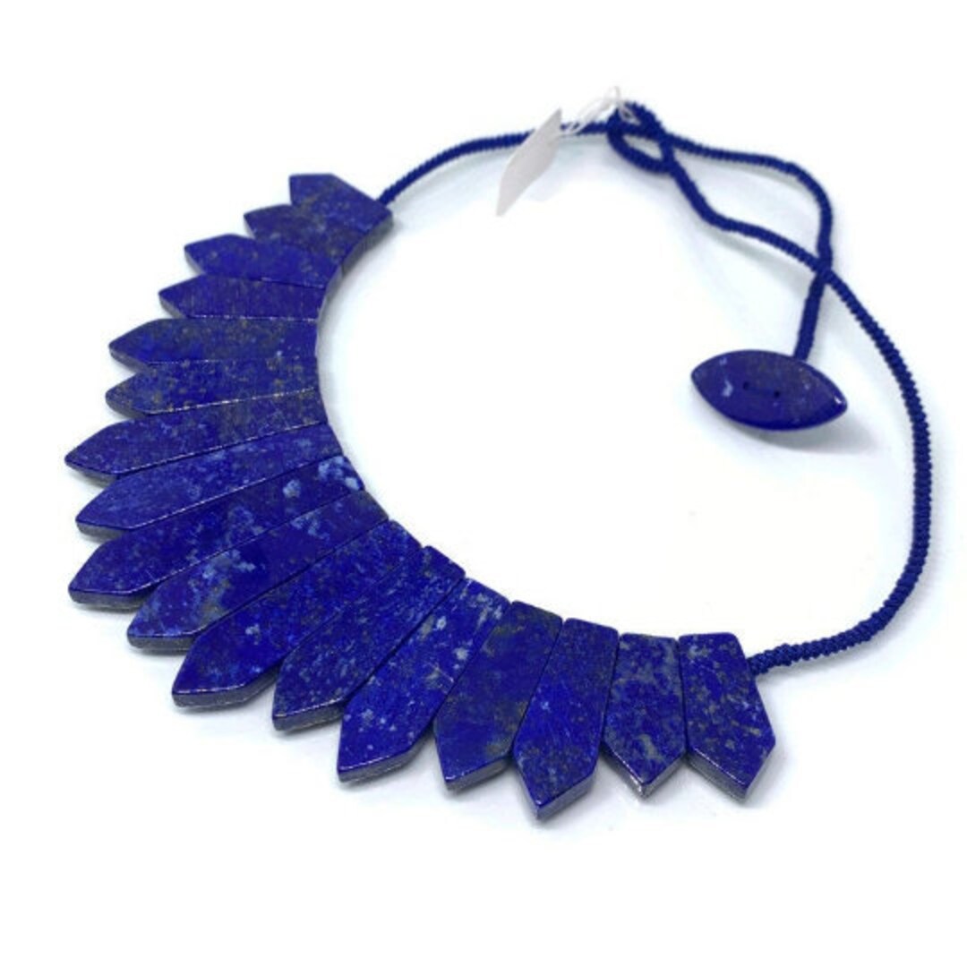 Lapis Necklace -CODE #26 -lapis Square Shape Necklace- Lapis Fancy ...