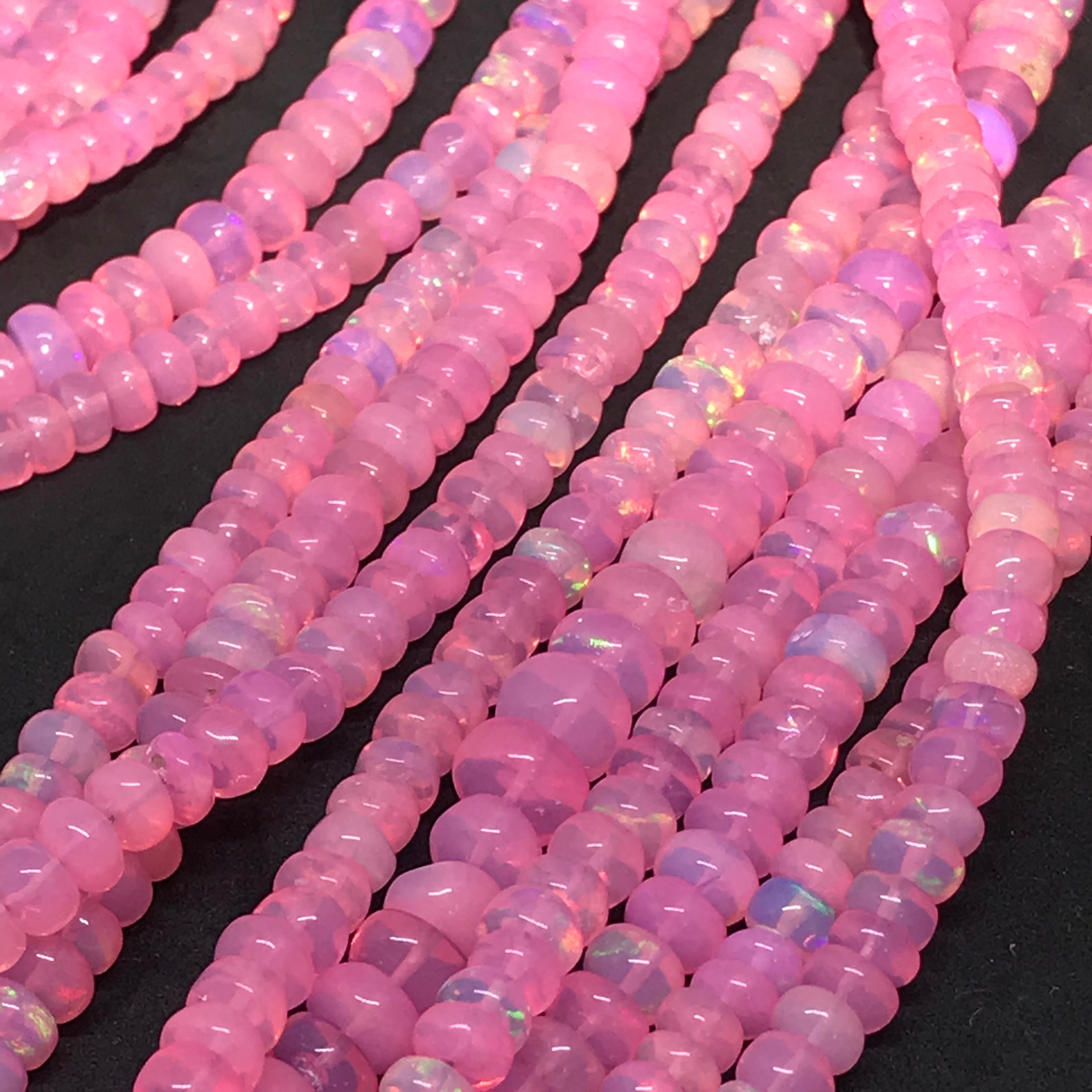 Ethiopian Opal Roundel Size 3.5MM Heated Opal Roundel Beads - Etsy