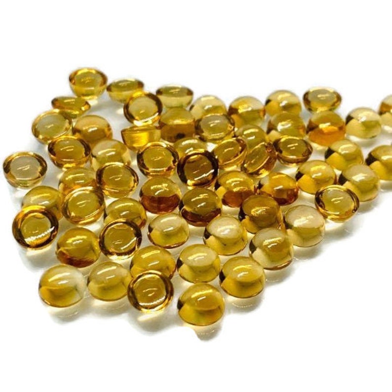 5mm Citrine Round Cabochons Good Yellow Color Cabs Natural - Etsy