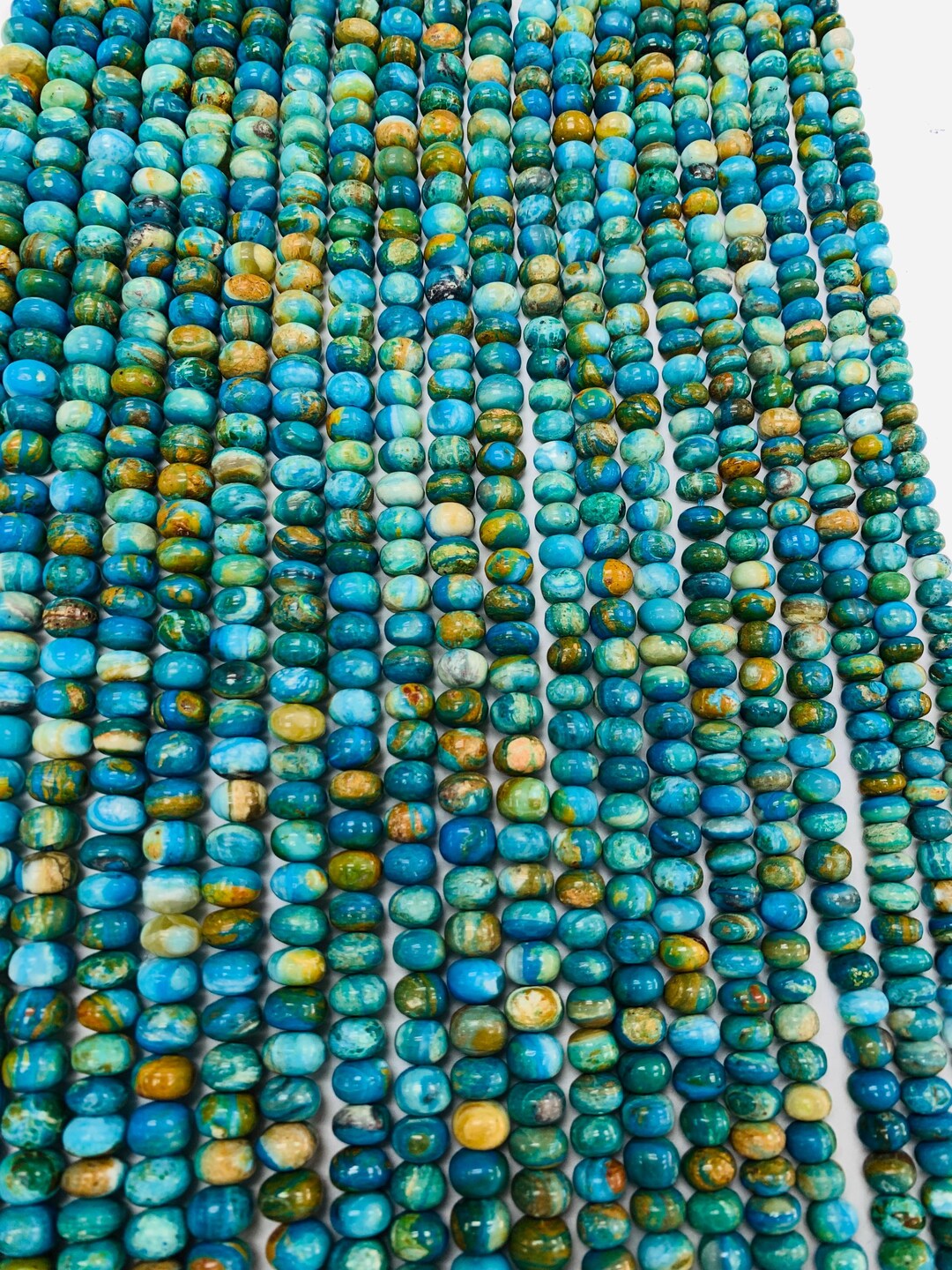 Blue Opalina Roundel Beads 7/8/9 Mm, Natural Opalina Beads - Origin ...