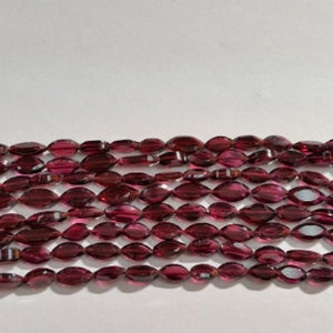 Garnet Faceted Markis 5x9mm , Length of Strand 15" Natural Indian ...