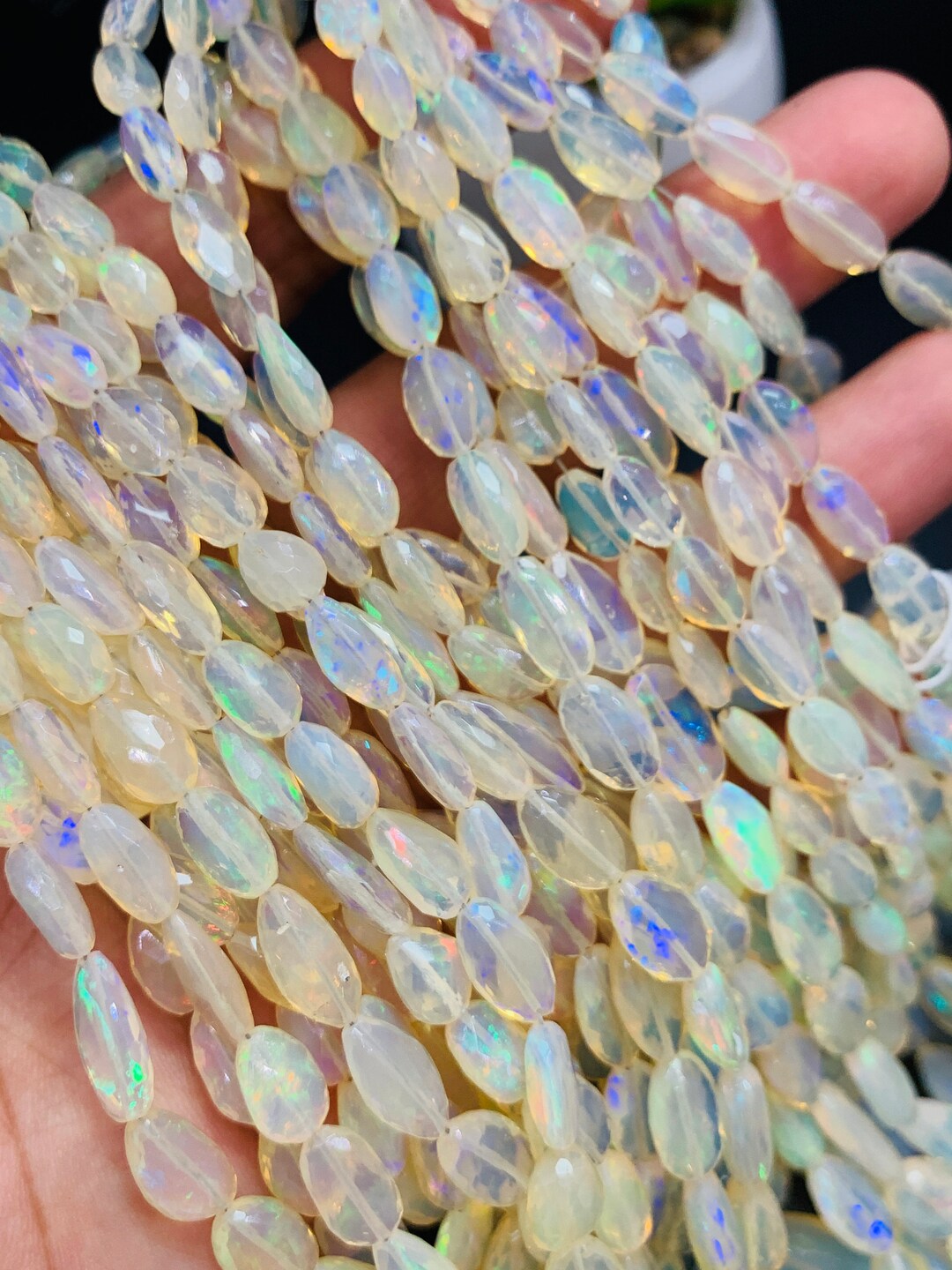 Ethiopian Opal Faceted Nugget Beads • Code # E5 • Size 6x5 to 17x10 Mm ...