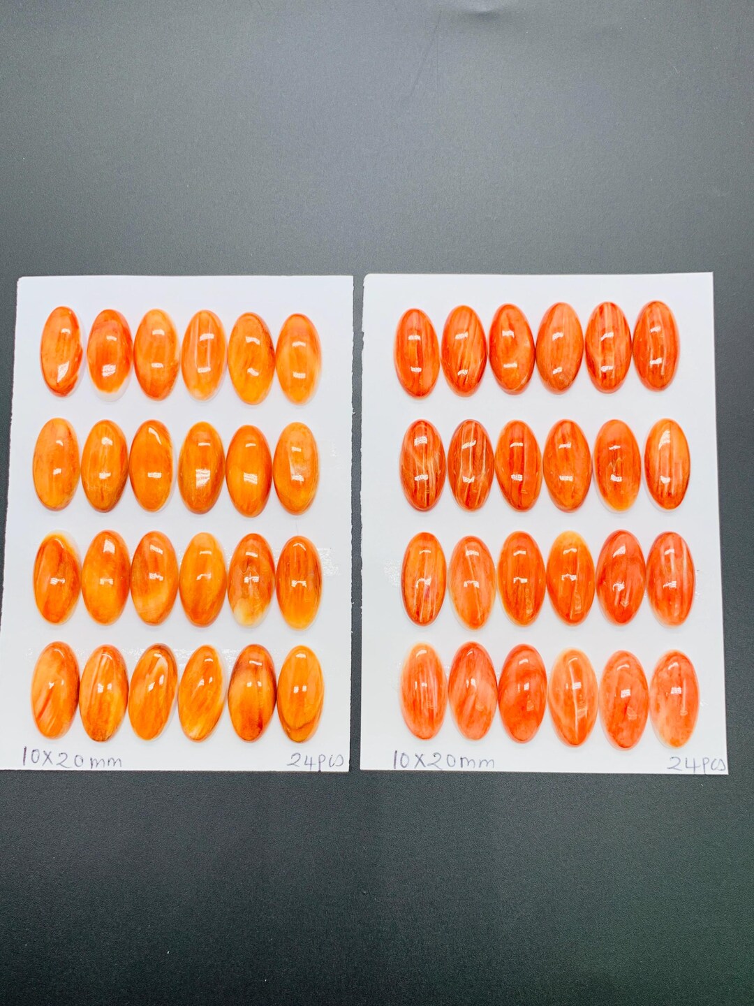10x20 Mm Spiny Oyster Shell Oval Cabs • Pack of 2 Pcs • AAA Quality ...