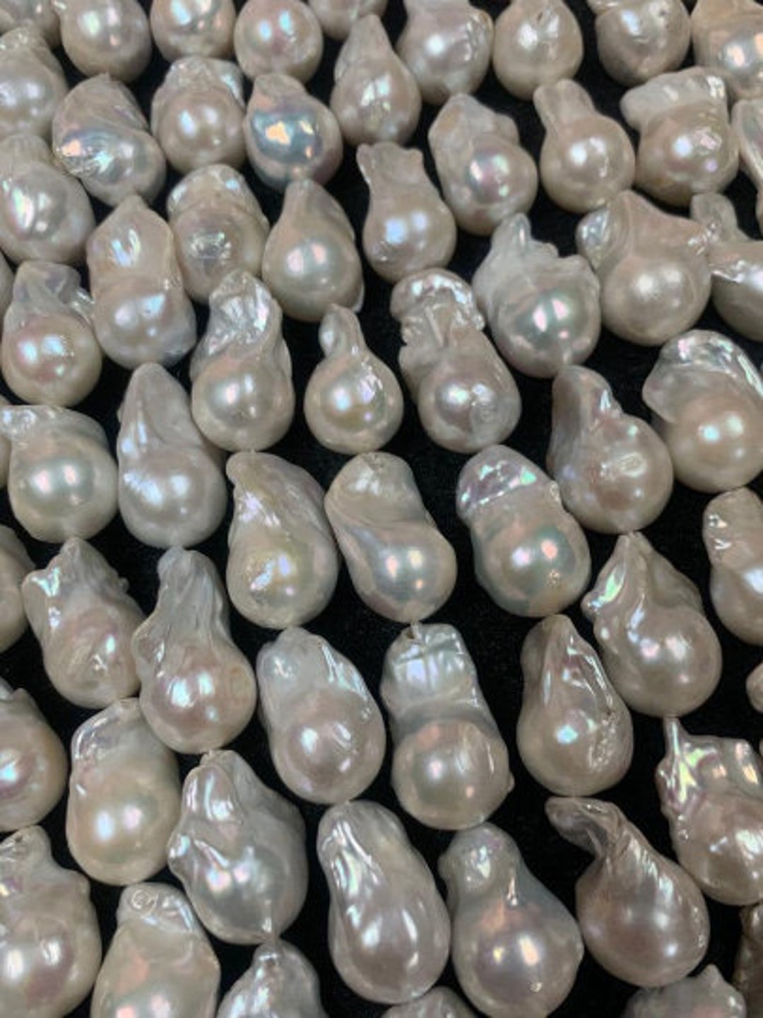 Pearl Baroque Shape -AAA Quality- Length 40 Cm- Size 15-17mm X 23-30 Mm ...