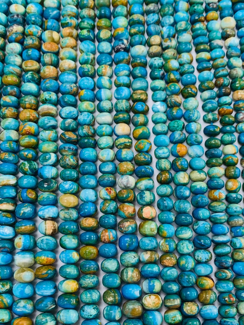 Blue Opalina Roundel Beads 7/8/9 Mm, Natural Opalina Beads - Origin ...