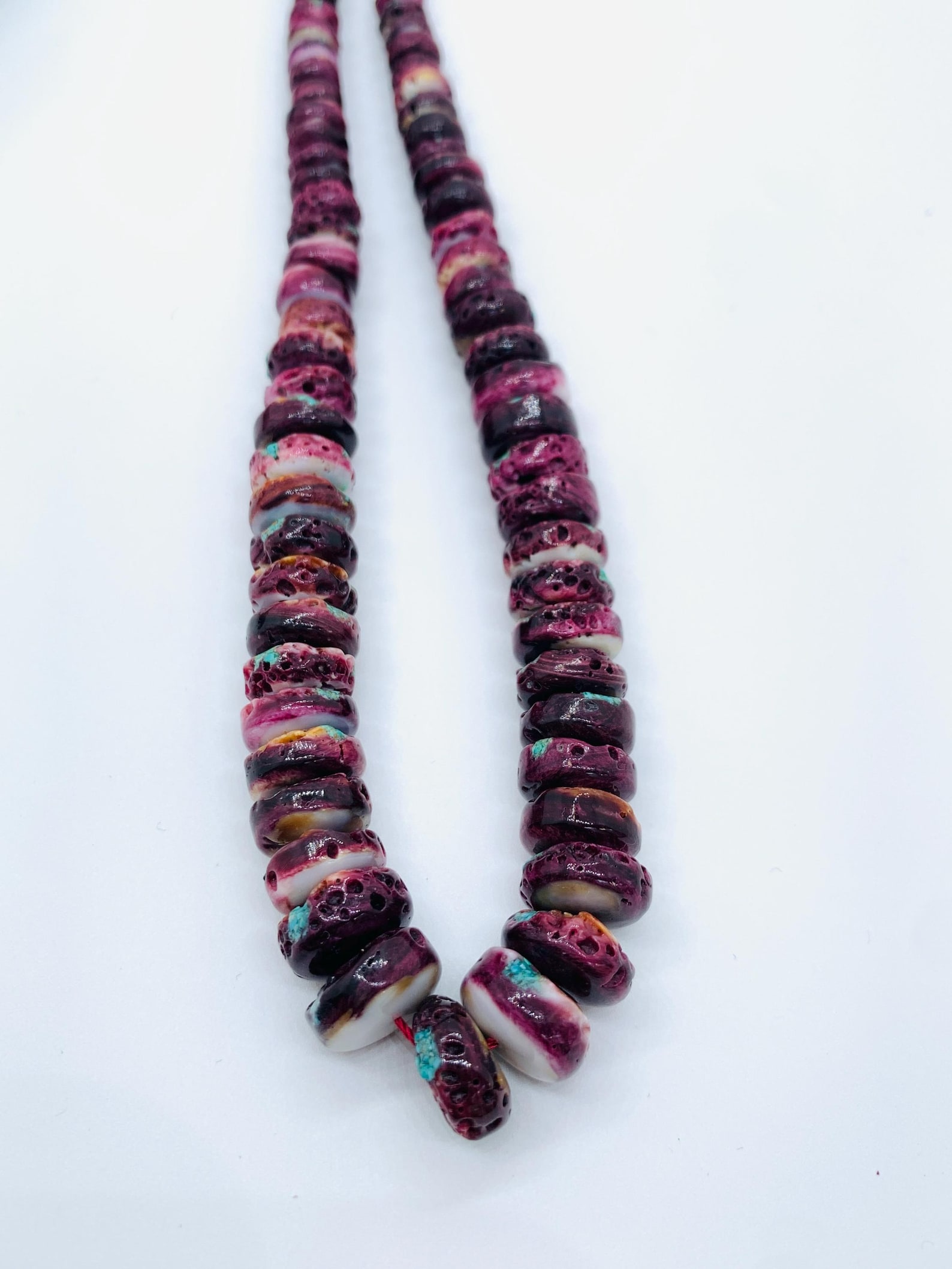 Purple Spiny Oyster Shell Roundel Beads • 6 to 12 Mm Size • 40 Cm ...