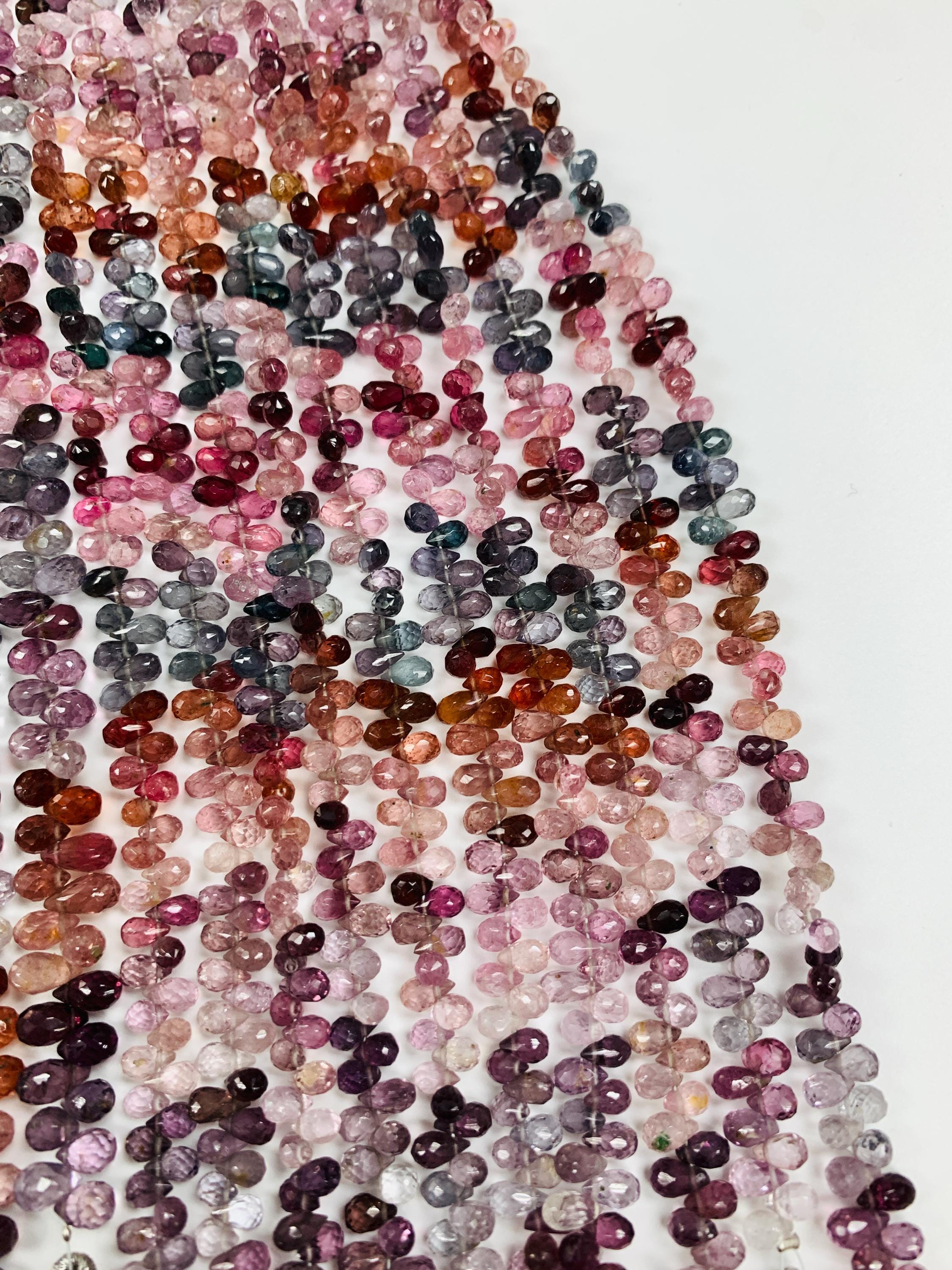 Spinel Faceted Drops Briolette - 4.5x6.5-8 Mm Size - AAA Quality - 8 ...