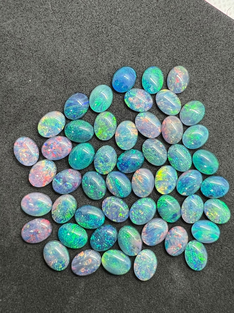 Australian Opal 8X6 Mm Cabs, Pack of 4 Pieces -AAA Quality, Opal ...