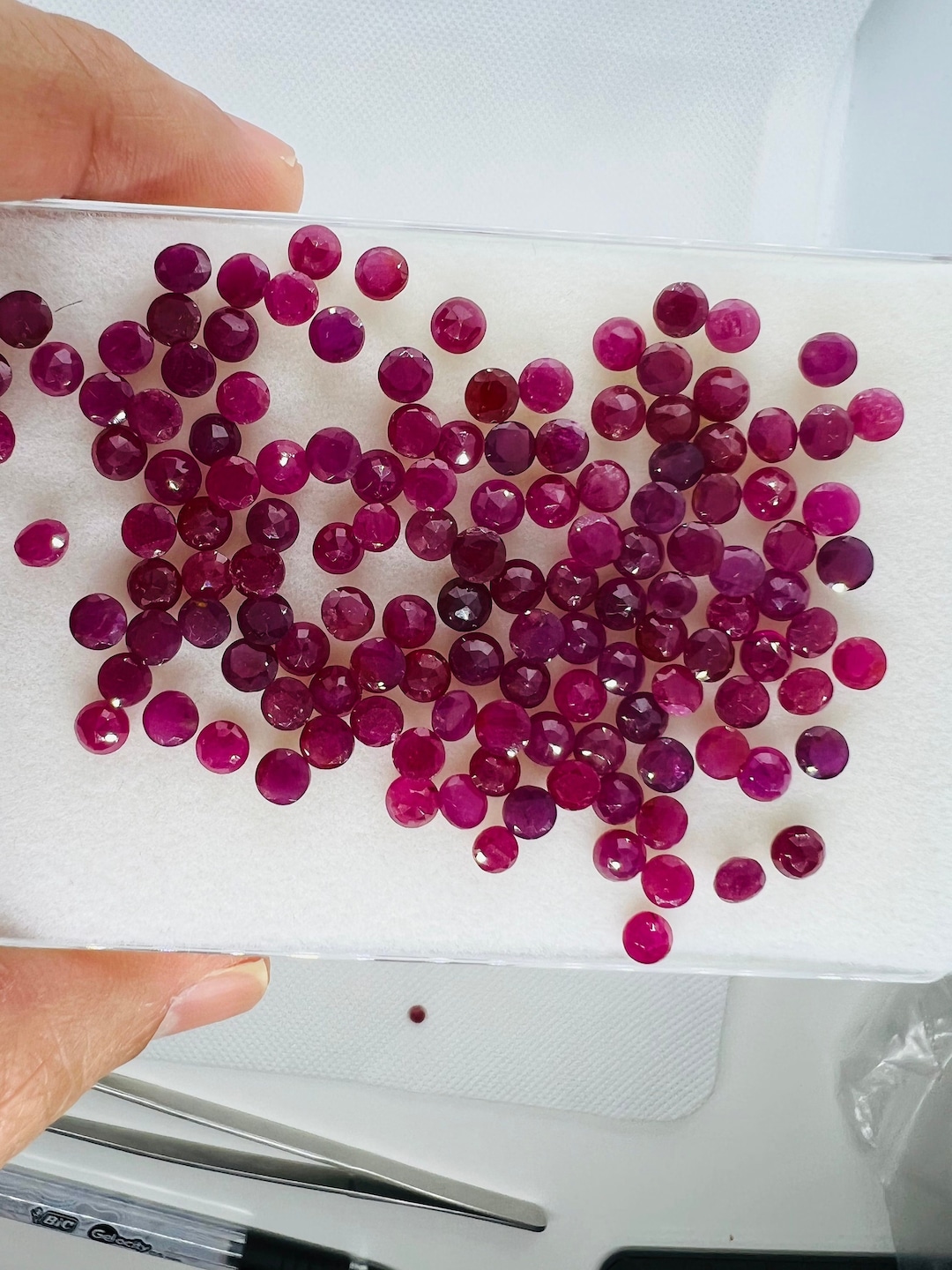 4MM Ruby Round Faceted, Natural Ruby Pack of 5 Pc. Genuine Ruby Loose ...