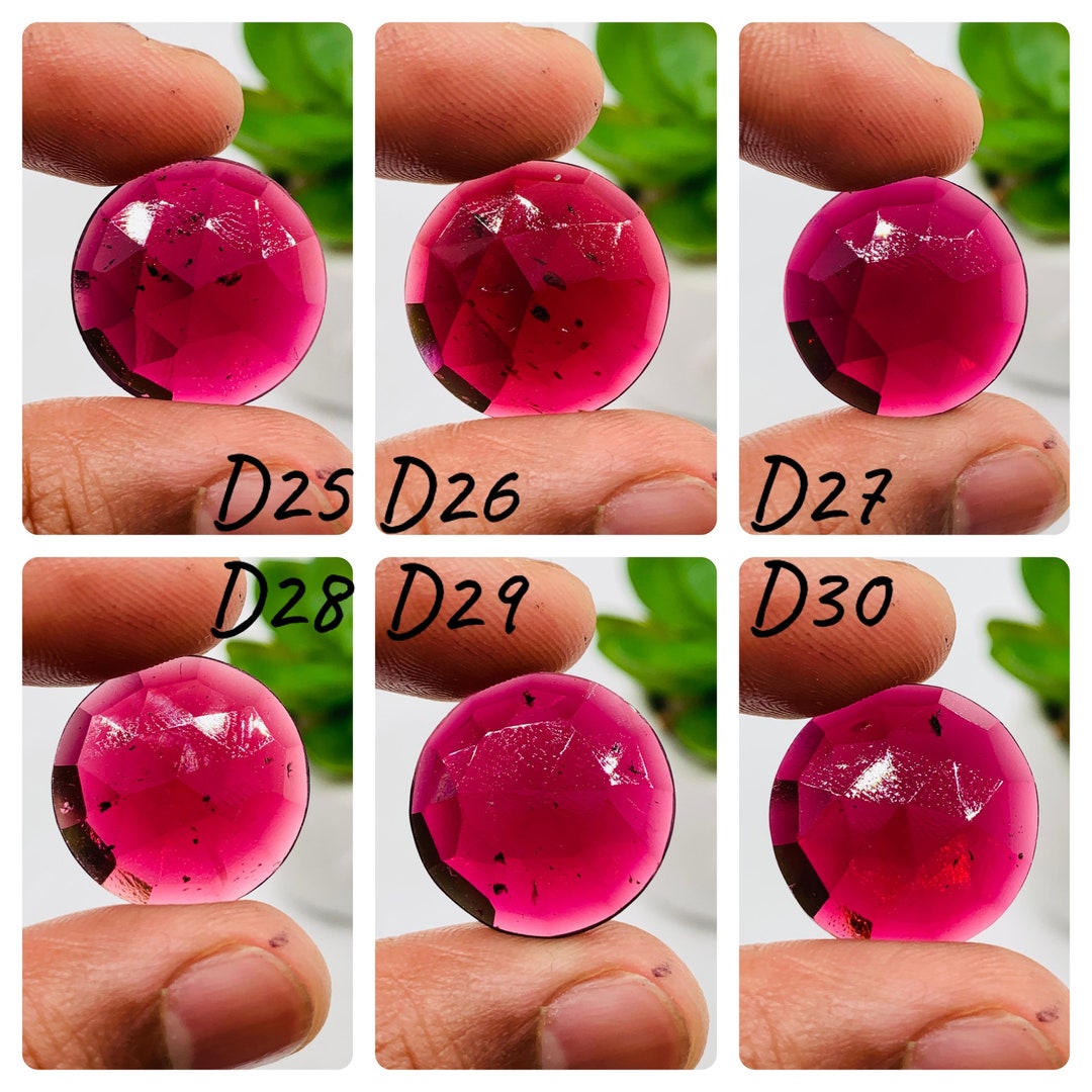 Garnet Rose Cut Fancy Shape • Code D25- D30 • Garnet Faceted Cut (polki ...