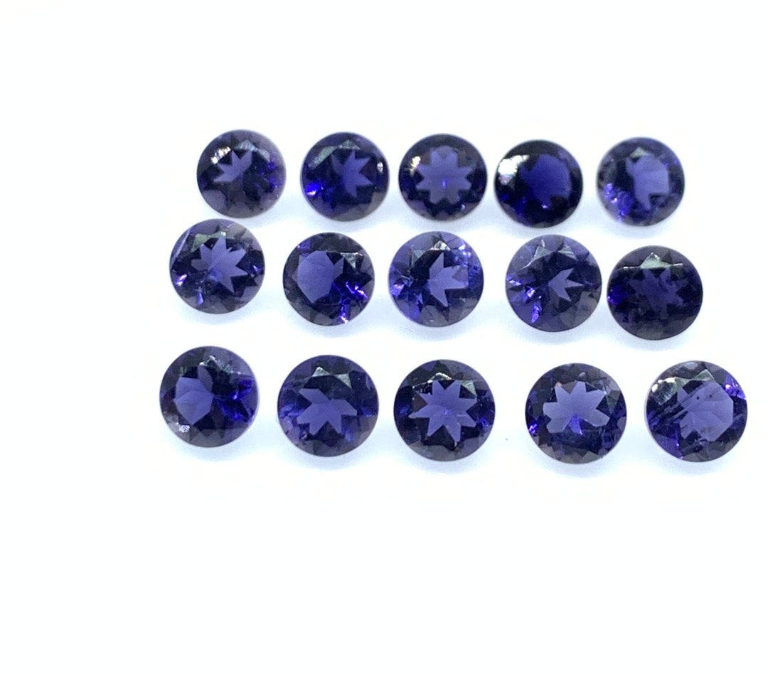 Iolite Round Faceted Cut 5 Mm Size • Pack of 5 Pcs • AAA Quality ...