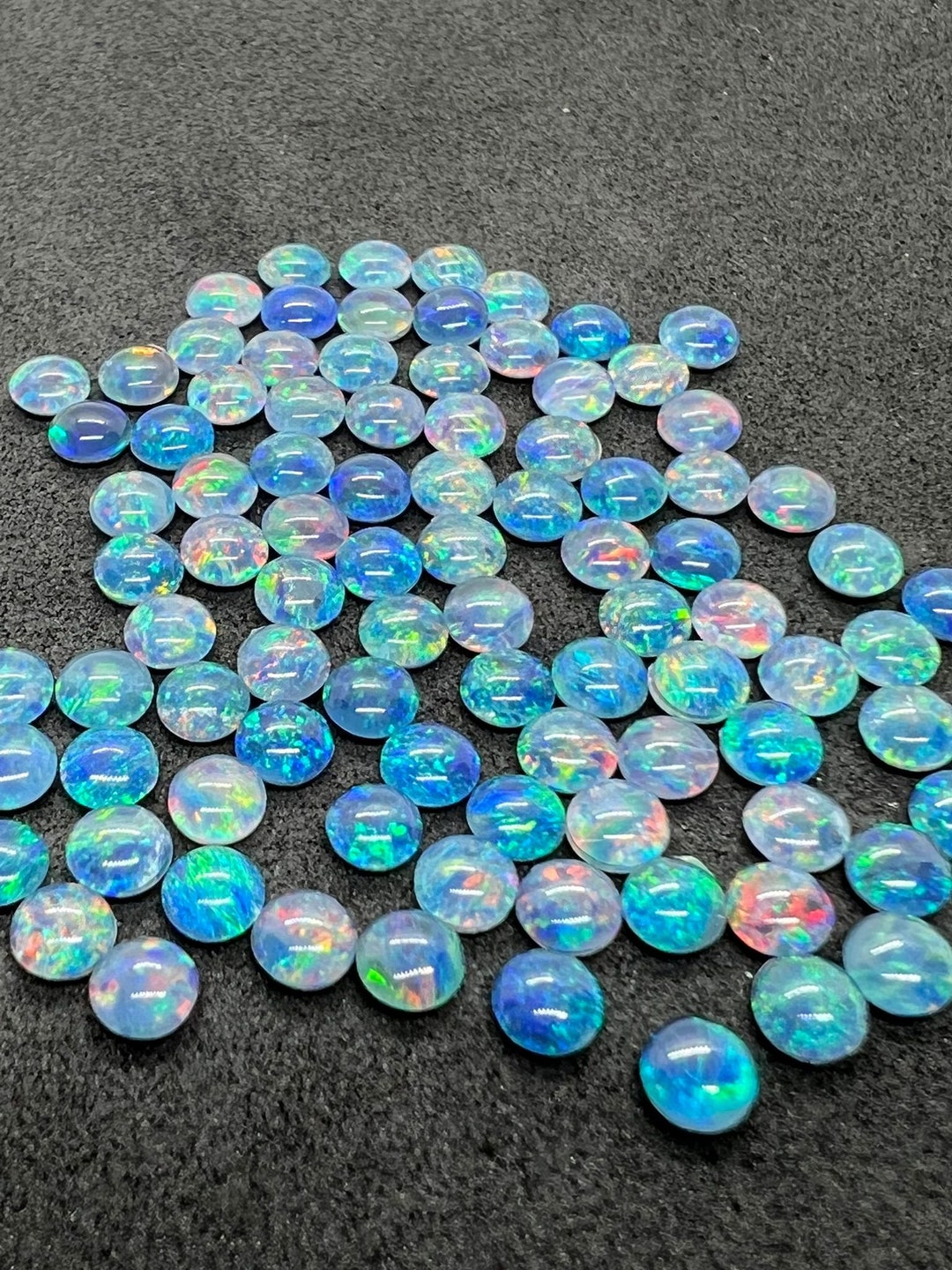 Australian Opal 4 Mm Cabs, Pack of 5 Pieces -AAA Quality, Opal Triplet ...