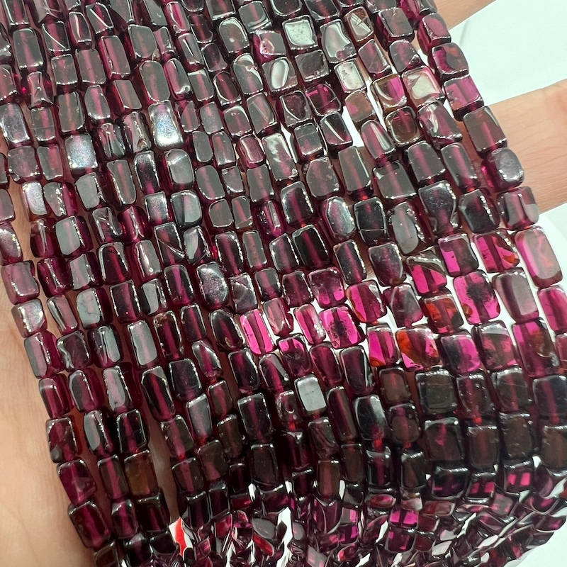 Garnet Rectangle Strand - Etsy