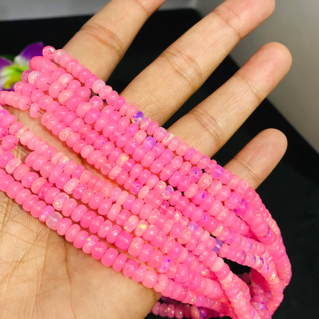 Ethiopian Opal Roundel, Size 3.5MM, Heated Opal Roundel Beads, Baby ...