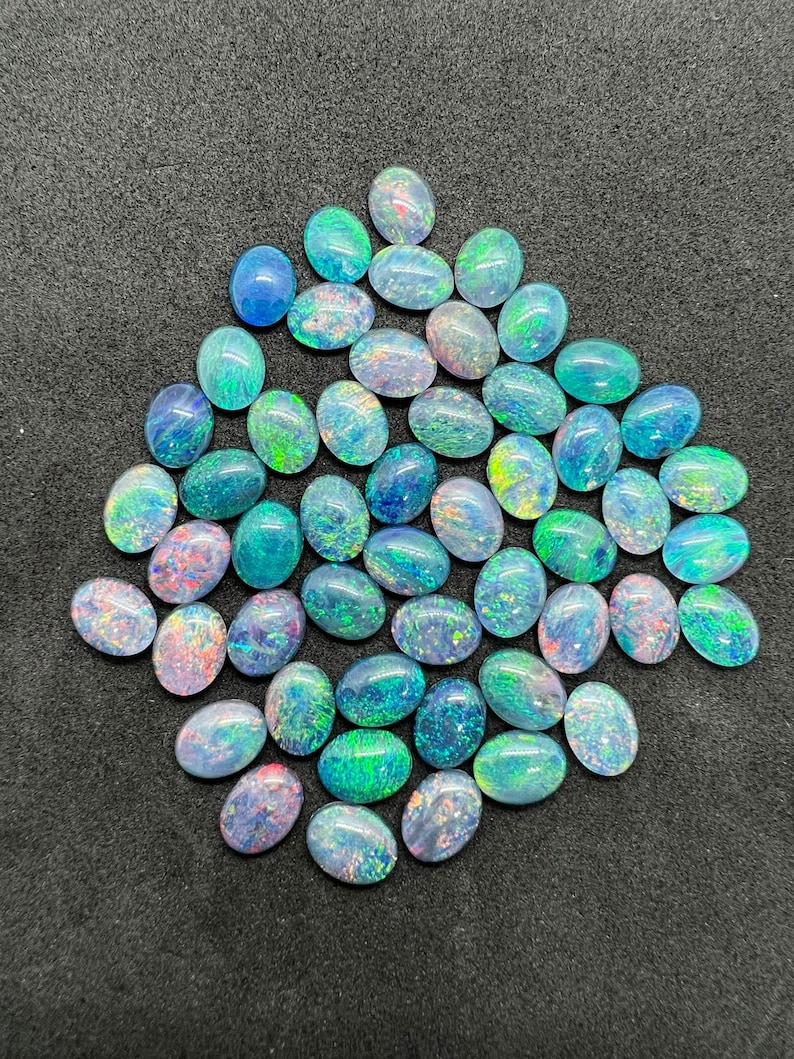 Australian Opal 8X6 Mm Cabs, Pack of 4 Pieces -AAA Quality, Opal ...