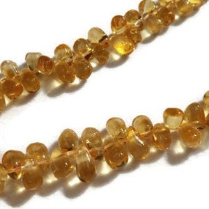 Citrine Smooth Drop Shape ,size 4X7 MM Good Color , Origin From Brazil ...