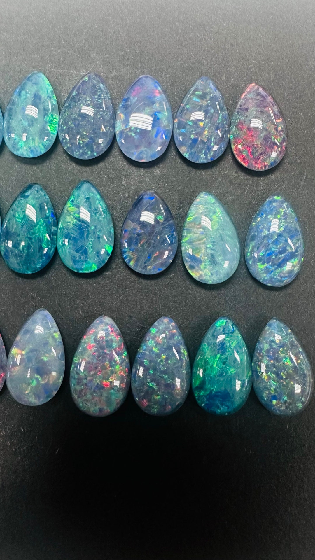 Australian Opal Pear Cabs 9x6 Mm - Pack of 4 Pieces -AAA Quality, Opal ...