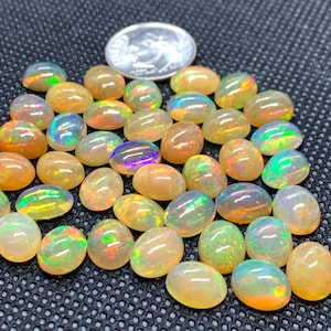 Ethiopian Opal Cabs 7X9 Mm Size Pack of 2 Pieces -code #E-18- AAA ...