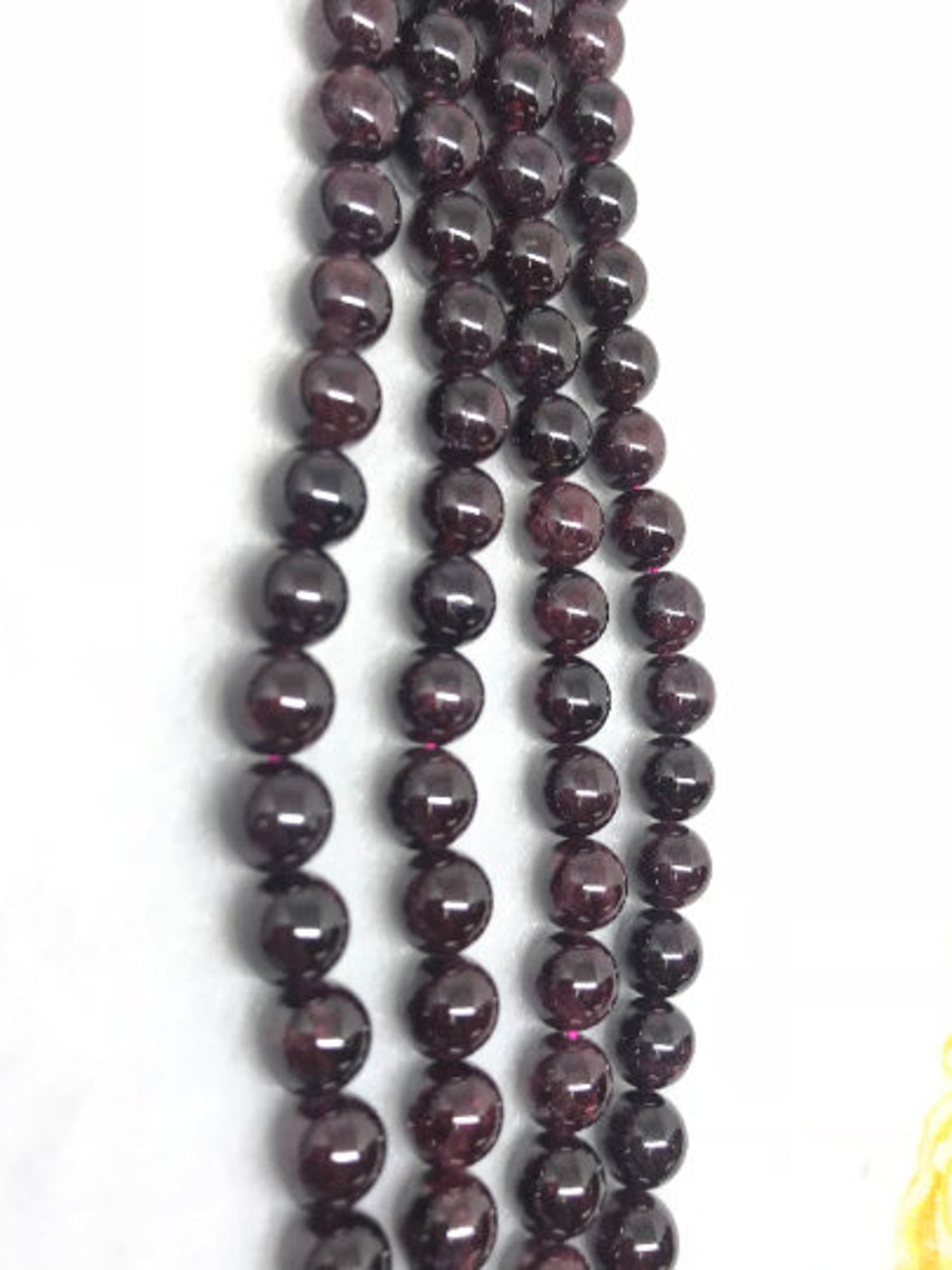 8MM Garnet Smooth Round A Quality Length 16 Natural - Etsy