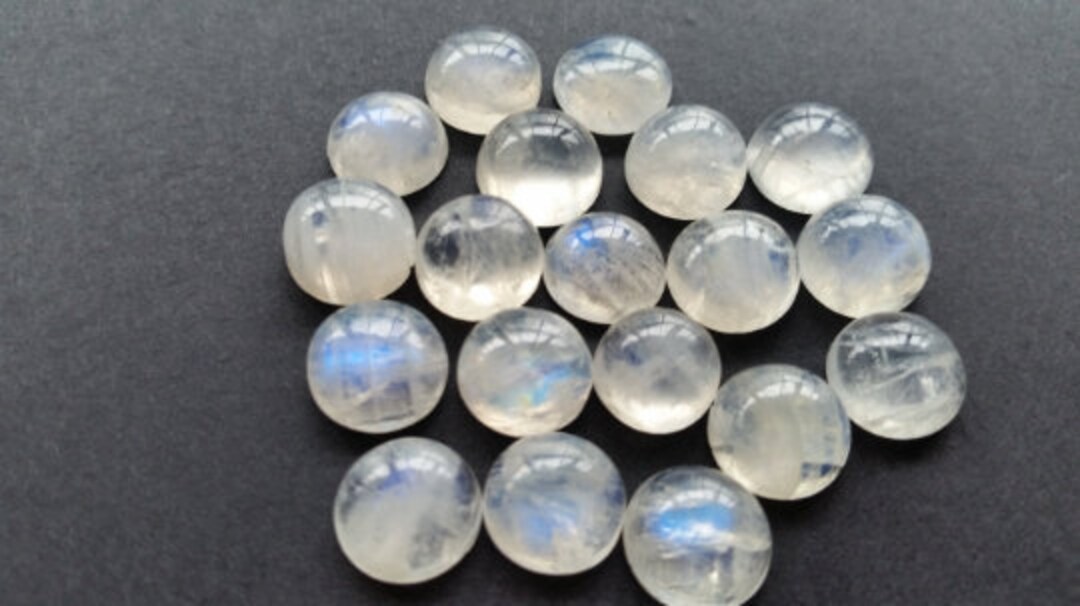10MM Moonstone Cabs, Blue Moonstone , Rainbow Moonstone Top Quality ...