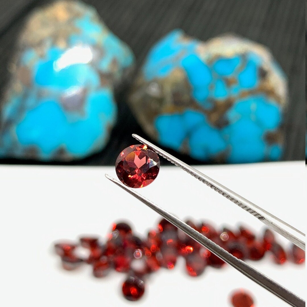 Garnet Round Cut 6mm Pack of 6 Pcs - Garnet Cut Cabochon - Garnet Loose ...
