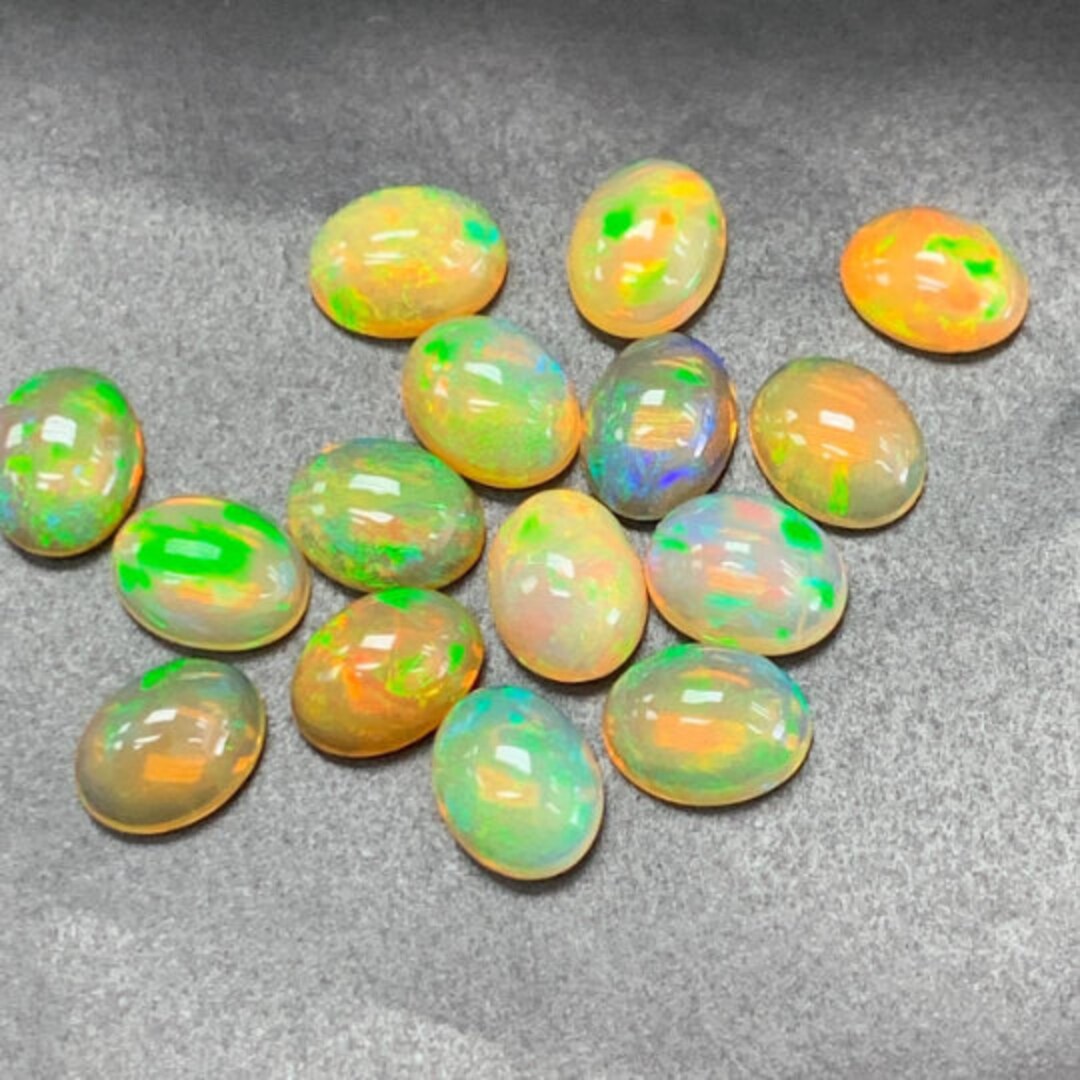 Ethiopian Opal Cabs 6x8 Mm Size Pack of 2 Pieces -code #01- AAA Quality ...