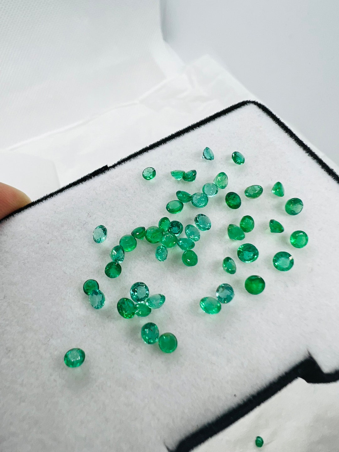 Emerald Round 3-3.5 MM Faceted Cut - Pack of 4 Pcs - Natural Emerald ...