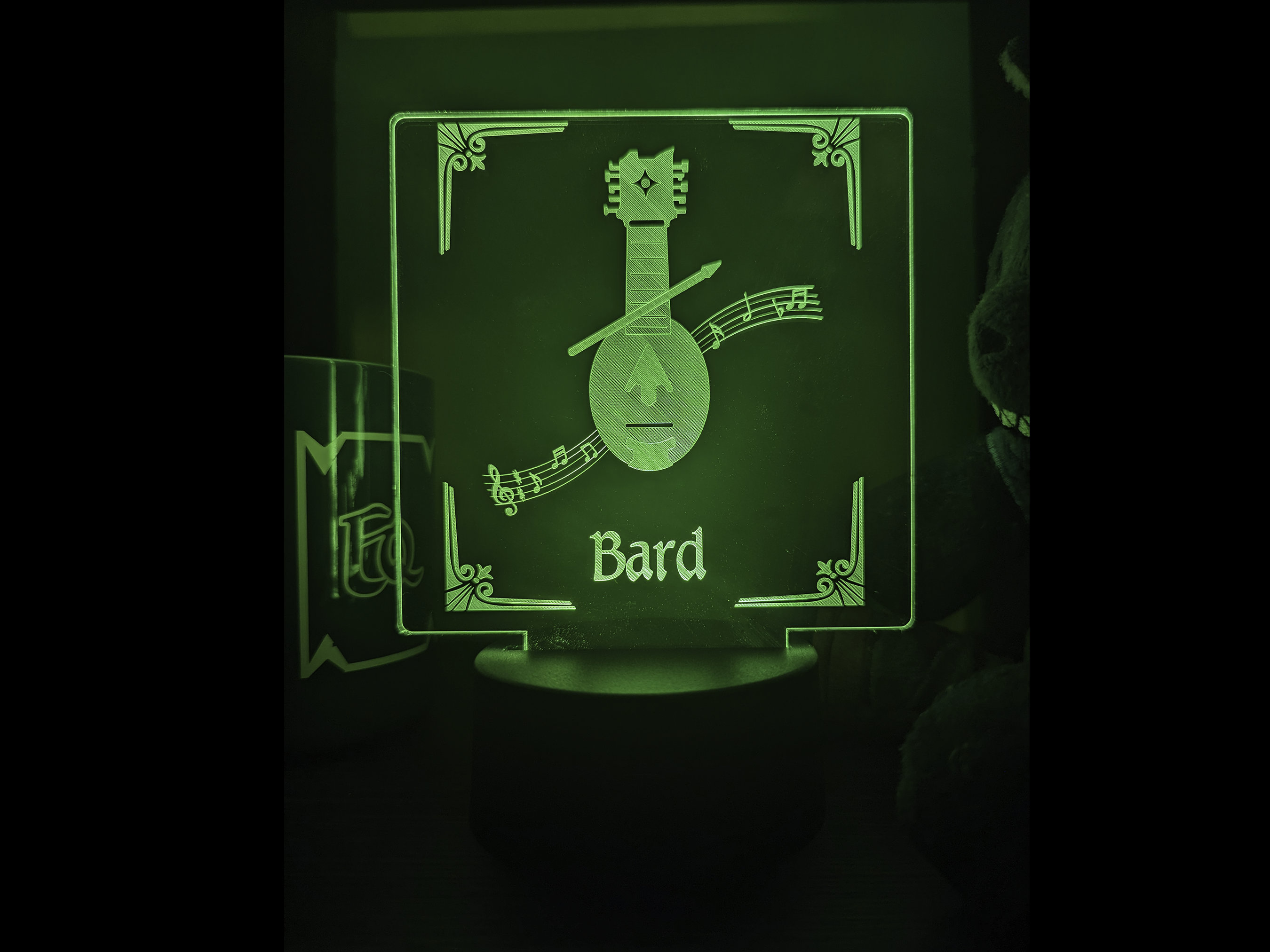 Everquest Inspired Bard LED Acrylic Desk Light Night Light - Etsy
