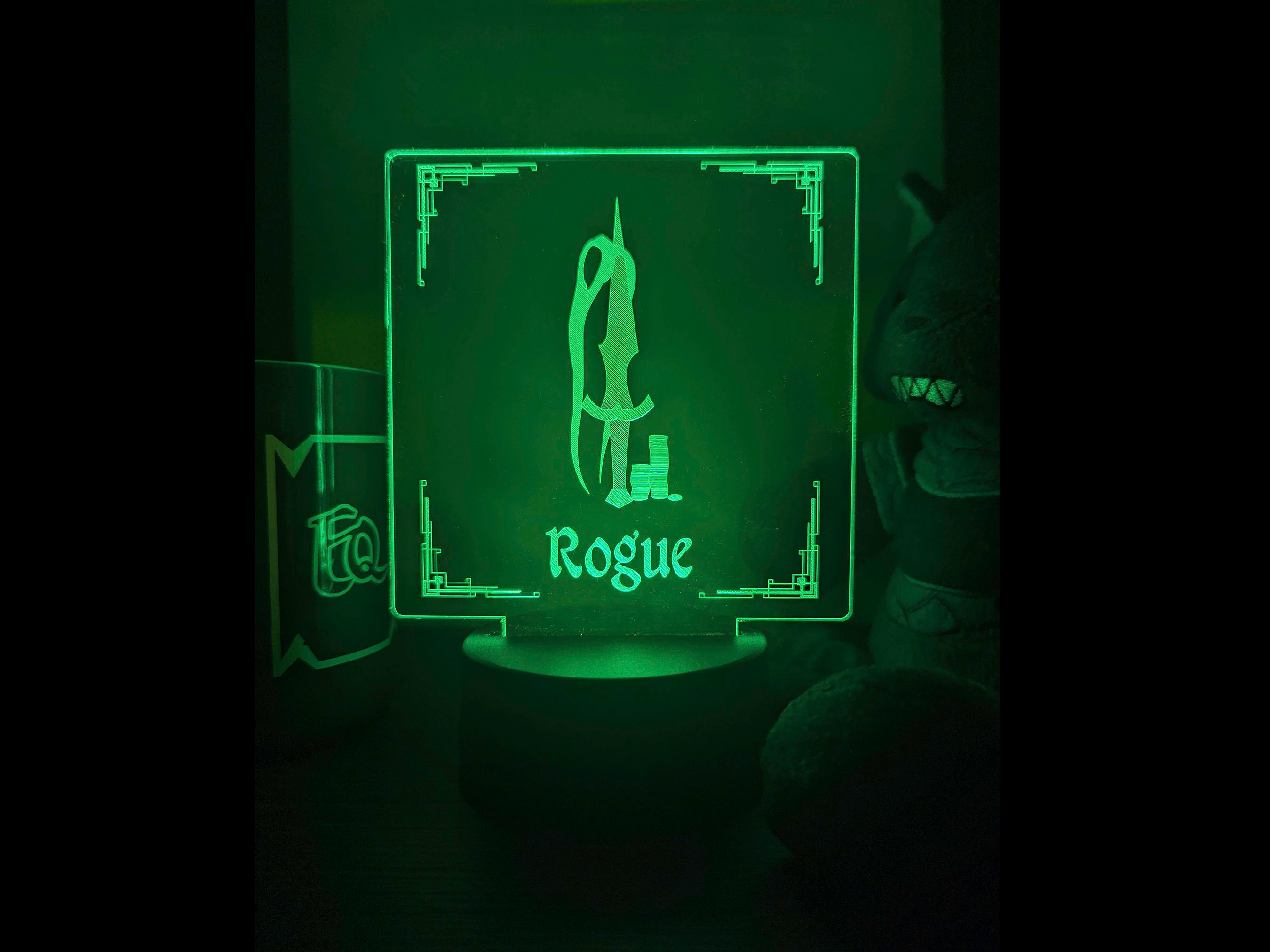 Everquest Inspired Rogue LED Acrylic Desk Light Night Light - Etsy